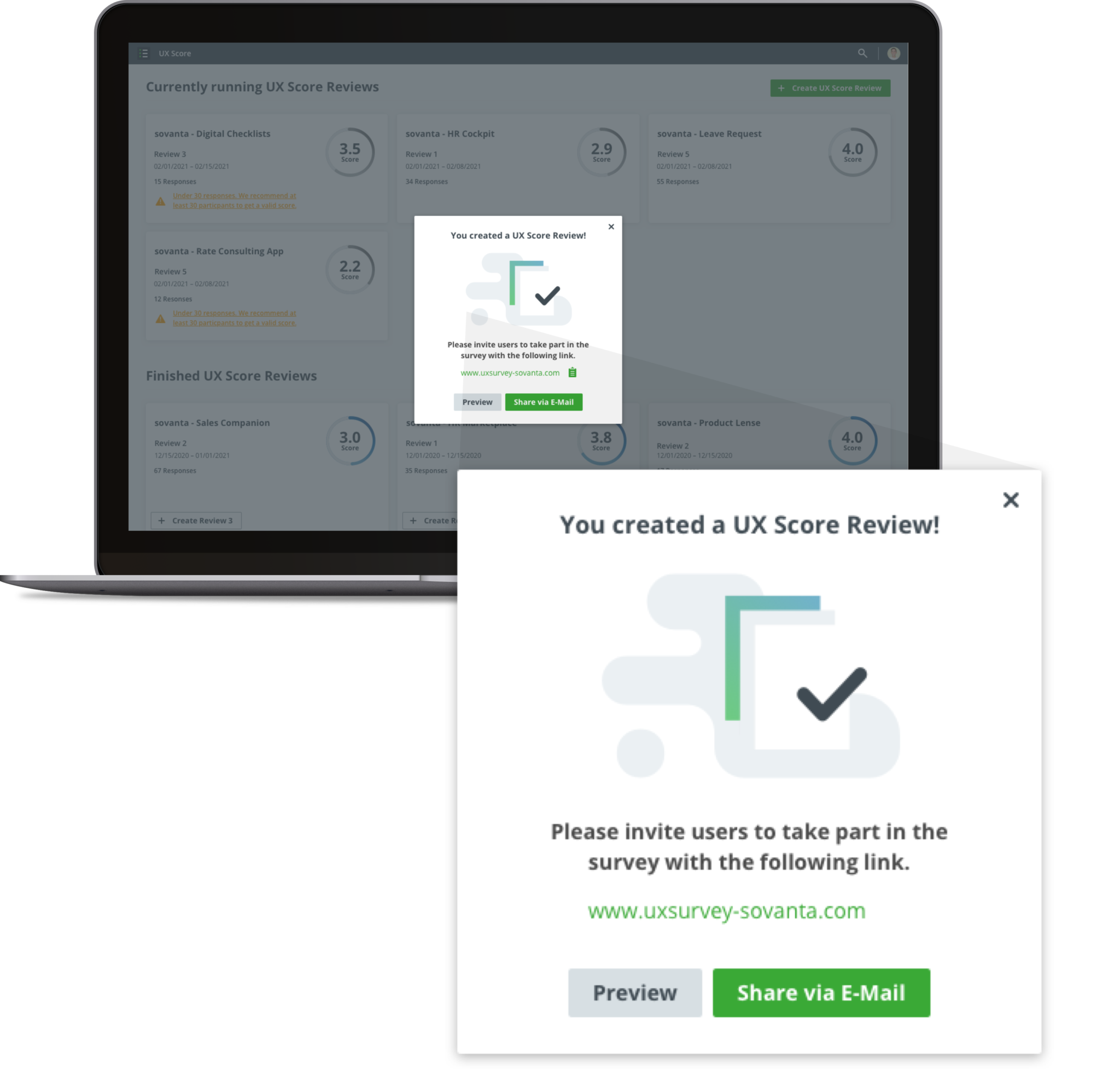 Step by step to your first UX Score by sovanta® - sovanta AG